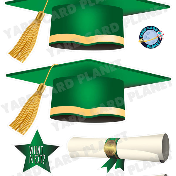 Green Graduation Hat Clip Art